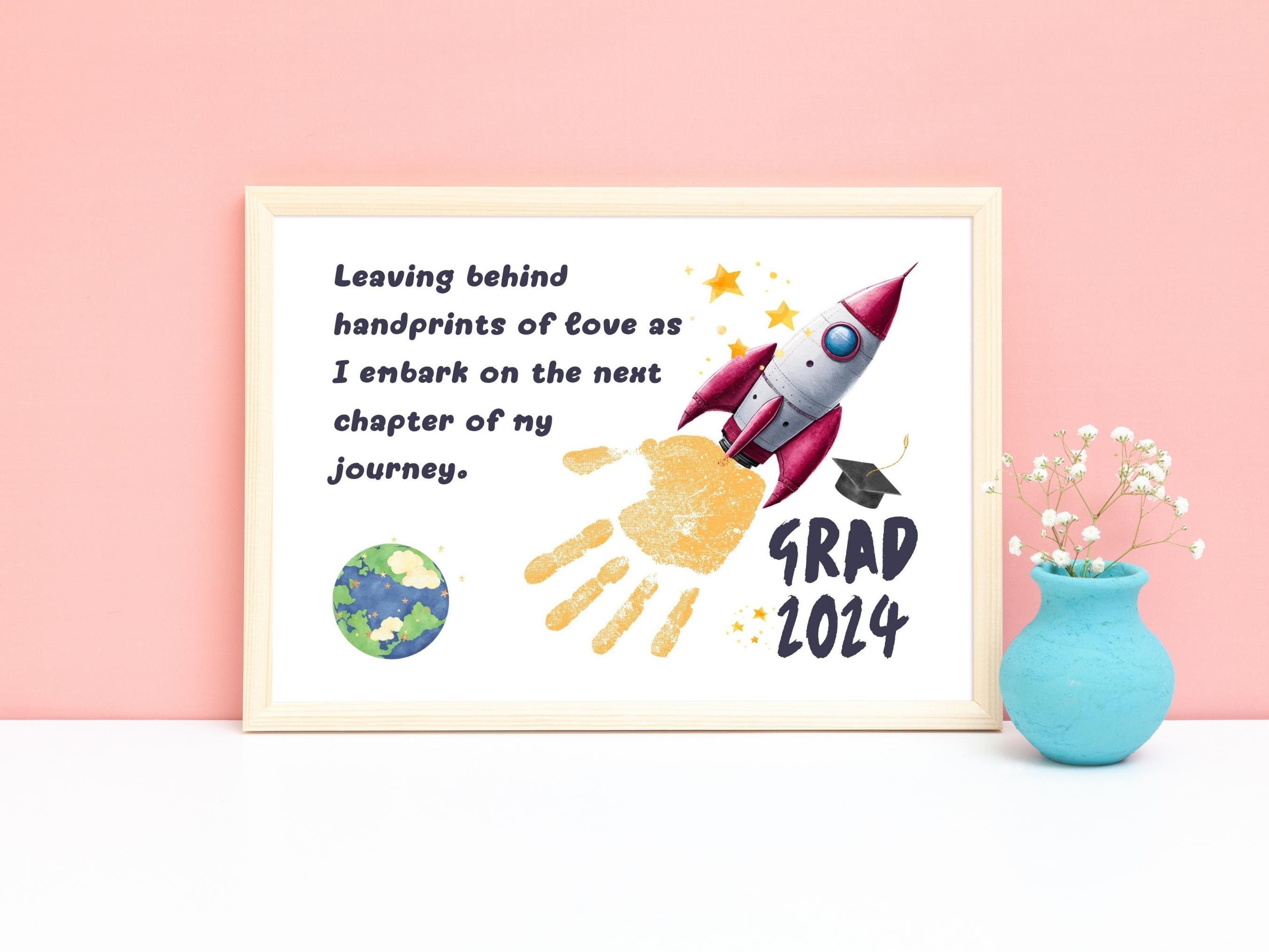 Last Day of Preschool Graduation Handprint Art Kids Diys Craft Activity ...