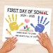 First Day of School Handprint Craft Kid Back to School Craft Diys Kid ...