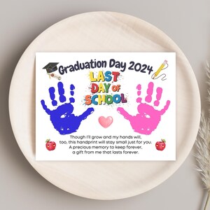 Last Day of Preschool Graduation Handprint Art Kids Diys Craft Activity ...