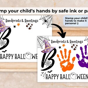 Halloween Handprint Art Kid Fall Handprint Craft Diys Kid Keepsakes ...