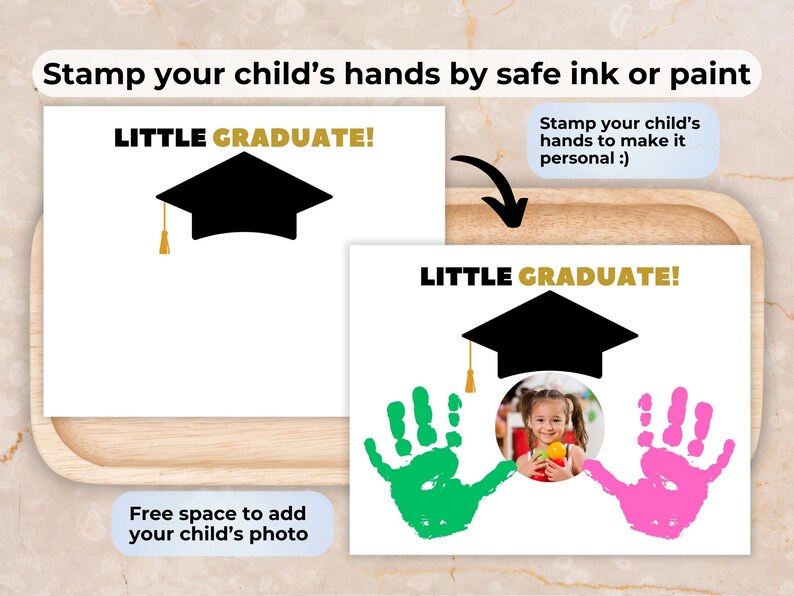Little Graduates Preschool Graduation Handprint Art Kids Diys Craft ...