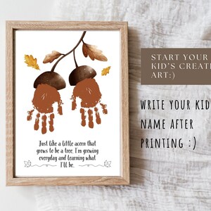 Fall Handprint Craft Preschool Activity Printable Fall Handprint Art ...