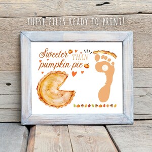 Thanksgiving Handprint Art Kid Fall Footprint Craft DIY Baby Keepsake ...