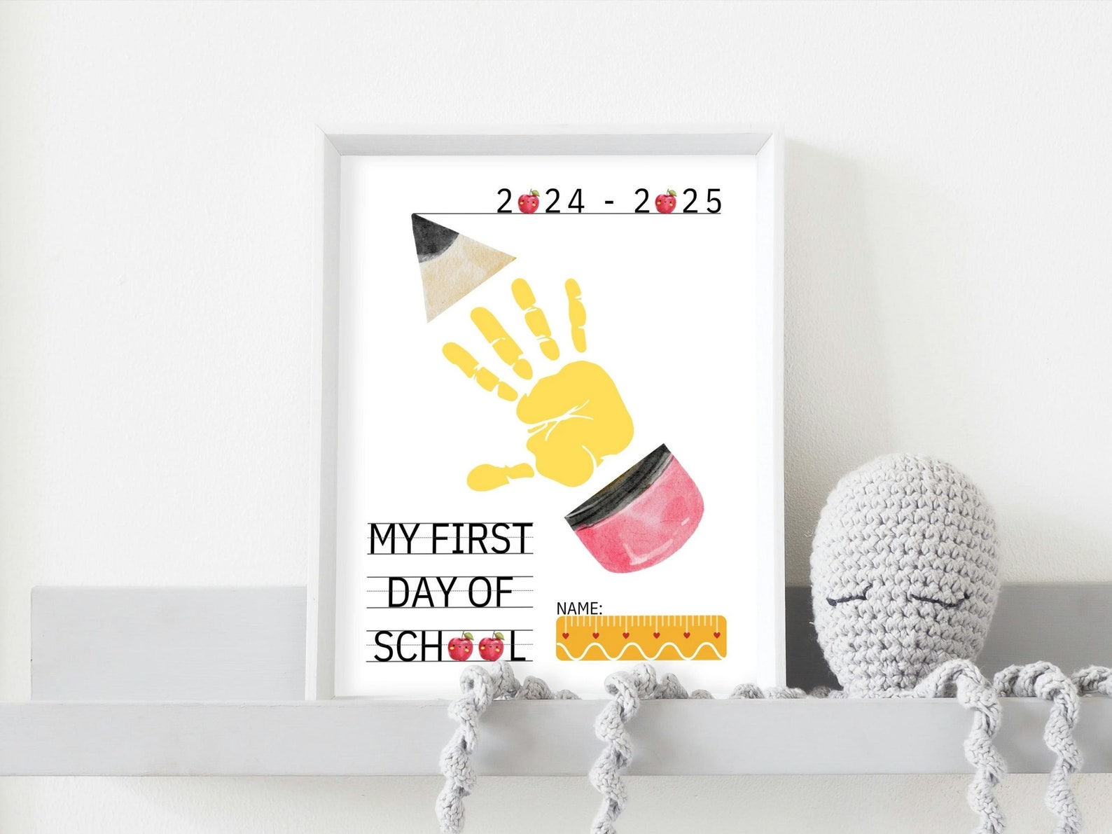First Day of School Handprint Craft Kid Back to School Craft Preschool ...