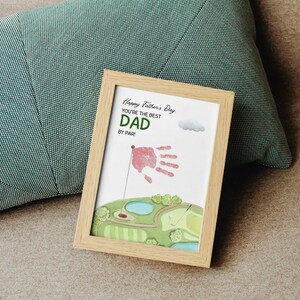 Fathers Day Golf Handprint Craft Art Printable Best Dad by Par DIY ...