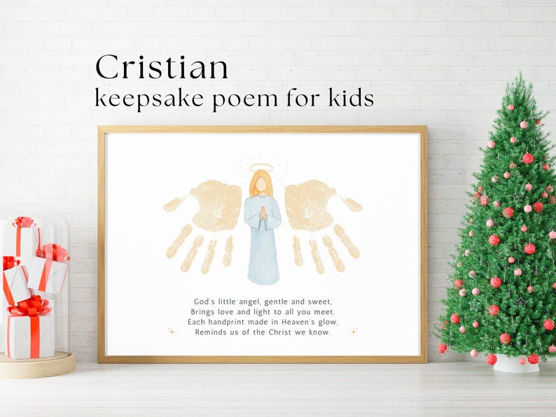Angel Handprint Craft DIY Toddler Keepsake: Christian Christmas ...