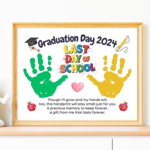 Last Day of Preschool Graduation Handprint Art Kids Diys Craft Activity ...