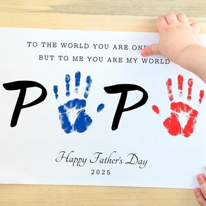 Fathers Day Handprint Craft DIY Toddler Keepsake Fathers Day Handprint ...