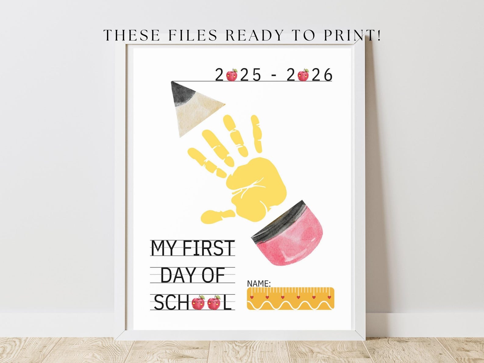 First Day of School Handprint Craft Kid Back to School Craft Preschool ...