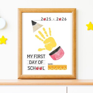 First Day of School Handprint Craft Kid Back to School Craft Preschool ...