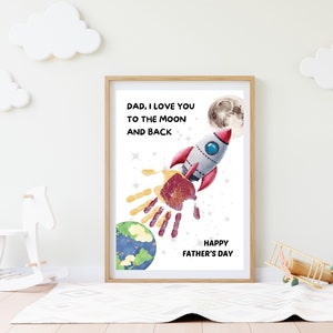 Fathers Day Handprint Craft Kids Art Printable Activity Preschool Gifts ...