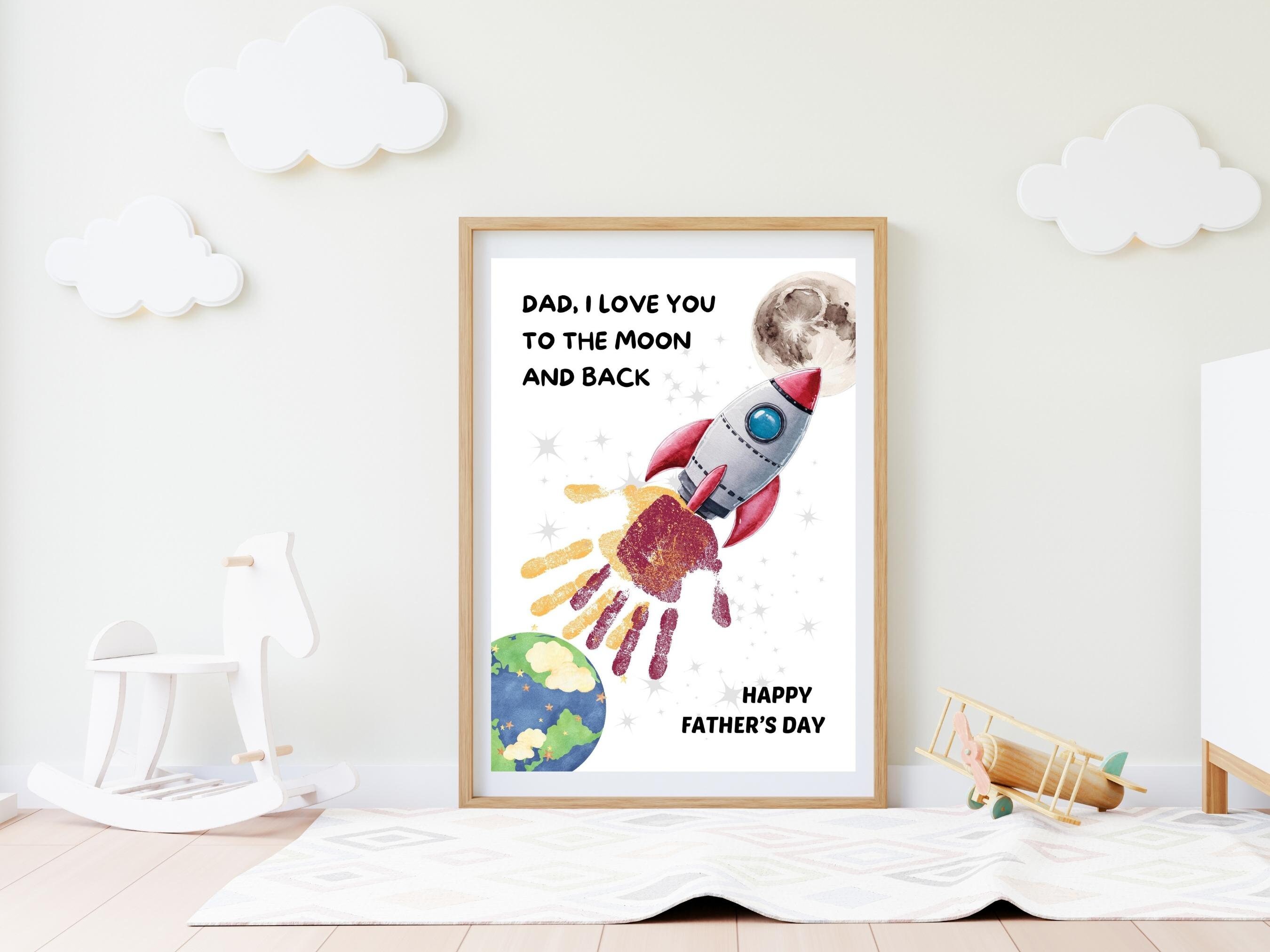 Fathers Day Handprint Craft Kids Art Printable Activity Preschool Gifts ...