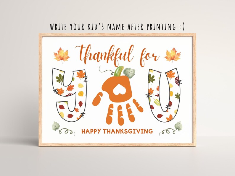 Thanksgiving Handprint Art Kid: Fall Handprint Craft Baby Keepsake ...