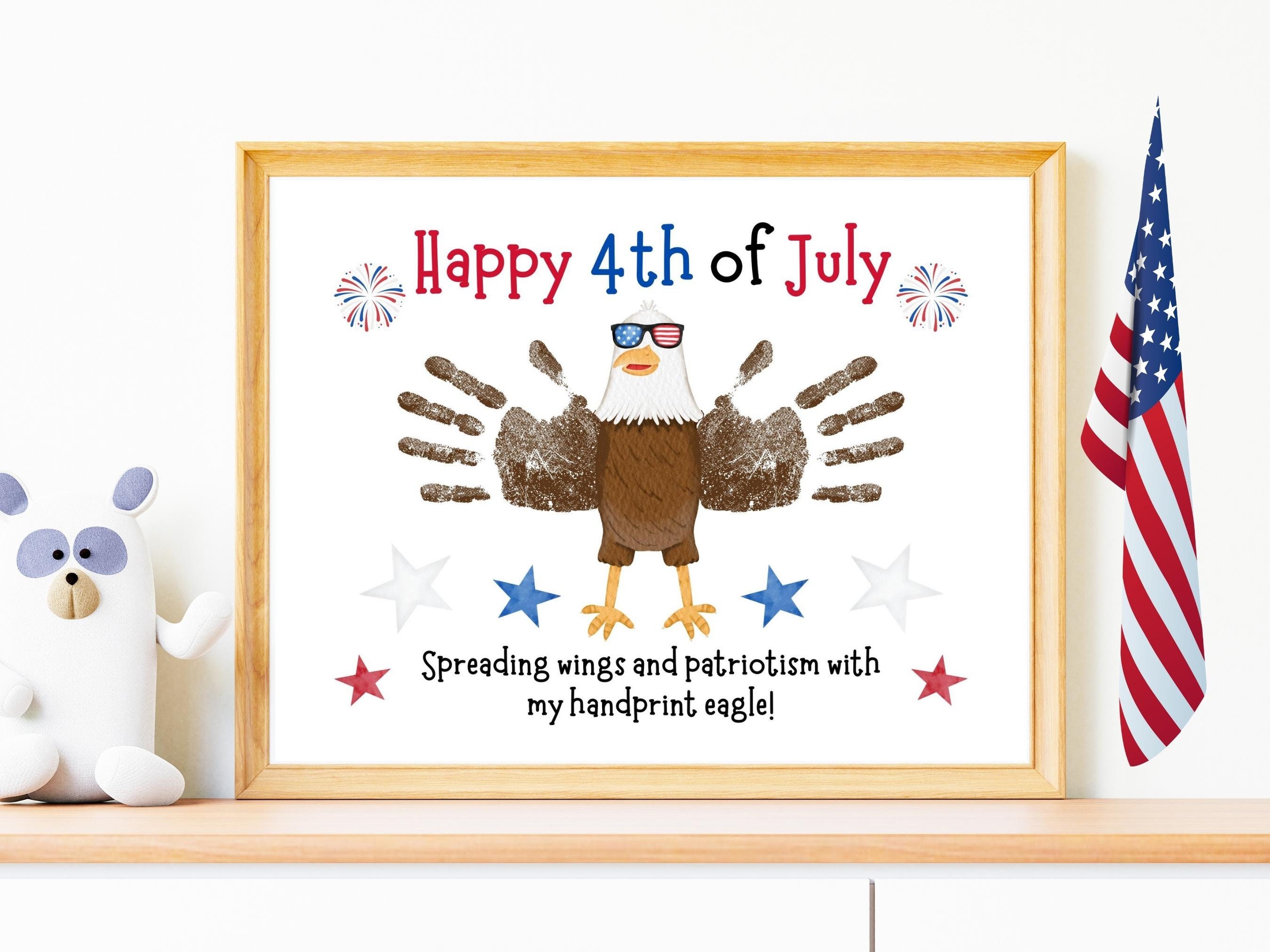4th of July Handprint Art Kids Preschool Activity Printable Fourth of ...