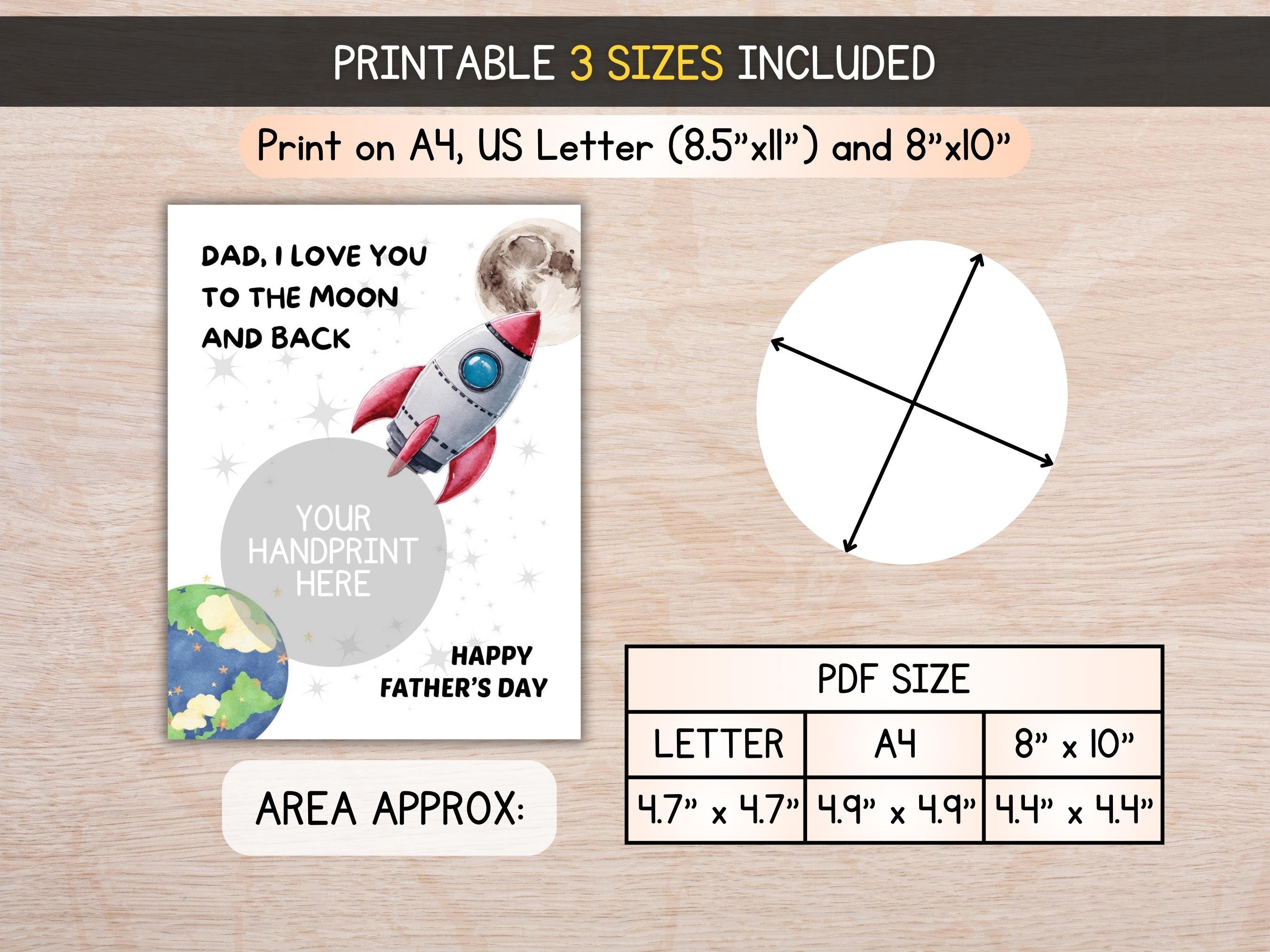 Fathers Day Handprint Craft Kids Art Printable Activity Preschool Gifts ...