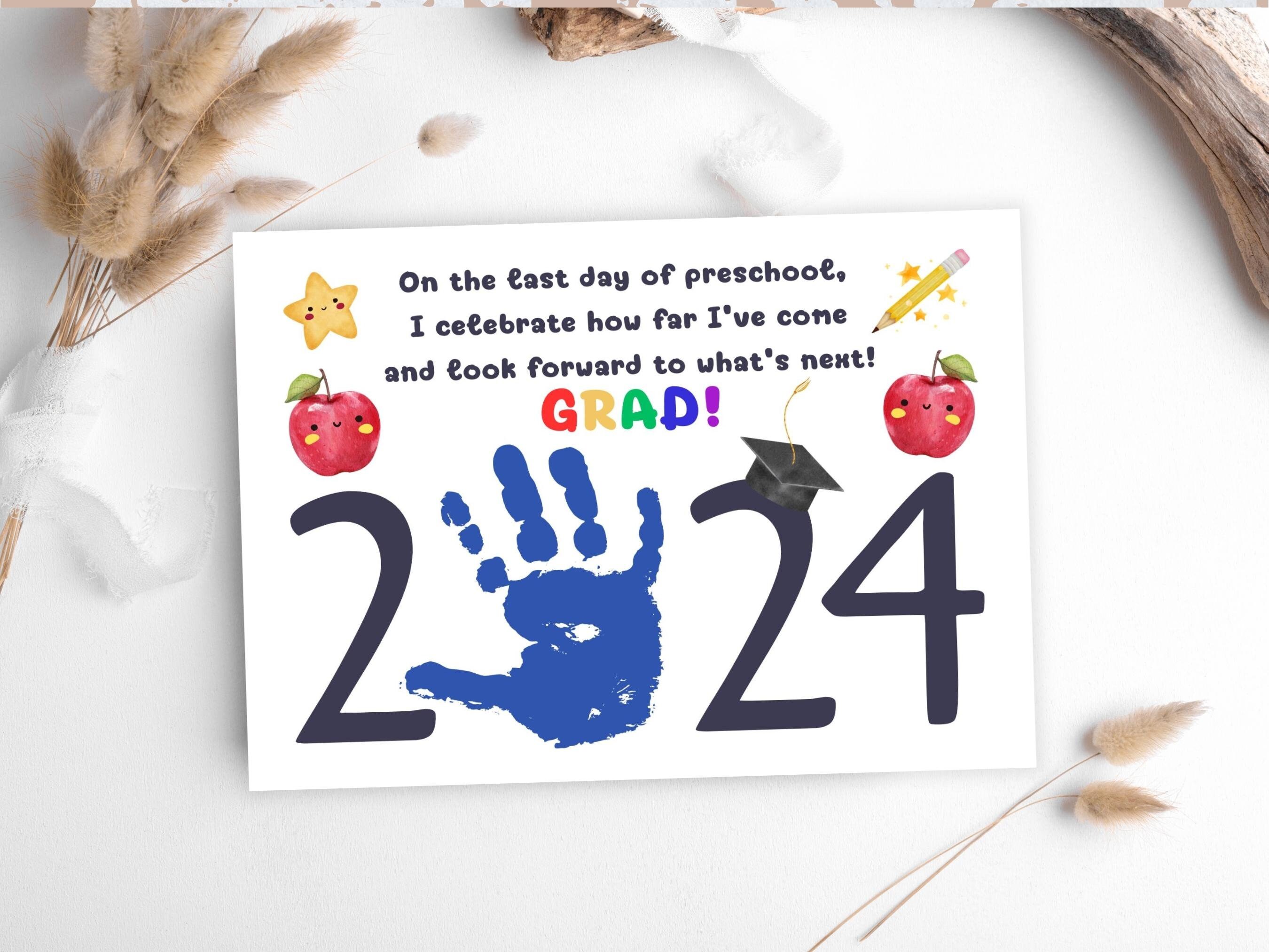 Last Day of Preschool Graduation Handprint Art Kid Diys Craft Activity ...