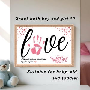 Valentines Day Handprint Craft DIY Toddler Keepsakes Gift Printable ...