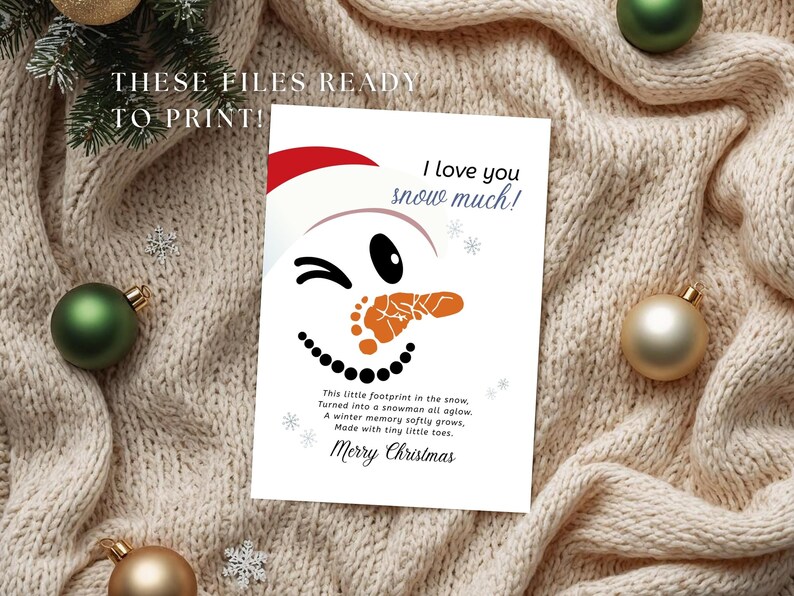 Christmas Footprint Art Poem Kid: Snowman Footprint Craft Baby Toddler ...