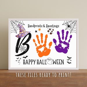 Halloween Handprint Art Kid Fall Handprint Craft Diys Kid Keepsakes ...
