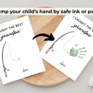 Grandpa Handprint Craft DIY Toddler Keepsake Fish Handprint Art ...