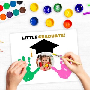 Little Graduates Preschool Graduation Handprint Art Kids Diys Craft ...