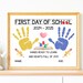 First Day of School Handprint Craft Kid Back to School Craft Diys Kid ...