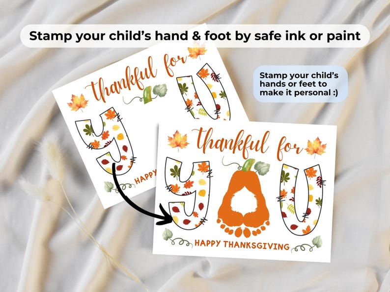 Thanksgiving Handprint Art Kid: Fall Handprint Craft Baby Keepsake ...