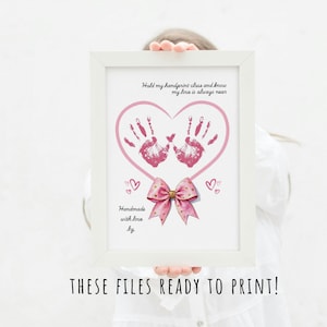 Valentines Handprint Art Kid DIY Baby Keepsakes Gift Printable ...