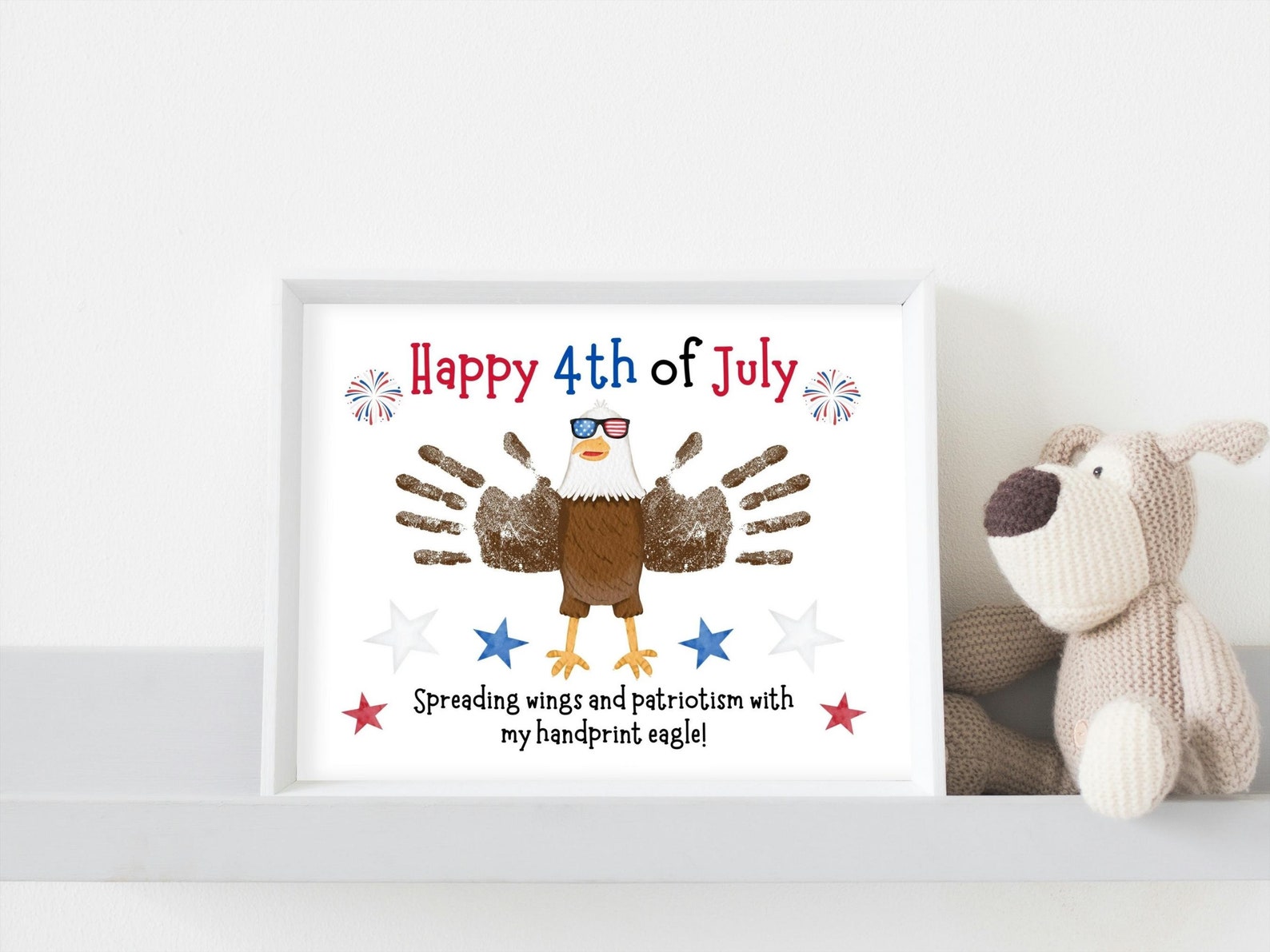 4th of July Handprint Art Kids Preschool Activity Printable Fourth of ...