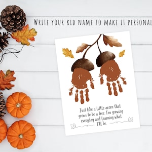Fall Handprint Craft Preschool Activity Printable Fall Handprint Art ...