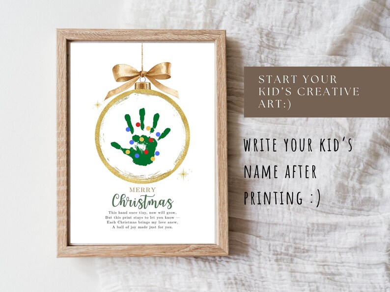 Christmas Ornament Handprint Art Poem Kid: Christmas Tree Handprint ...