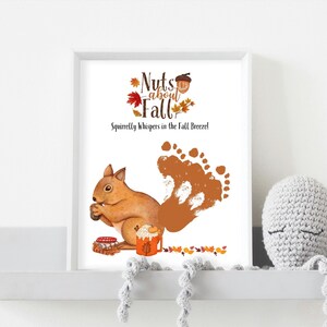 Fall Footprint Art Infant Craft Printable Preschool Activity Fall ...