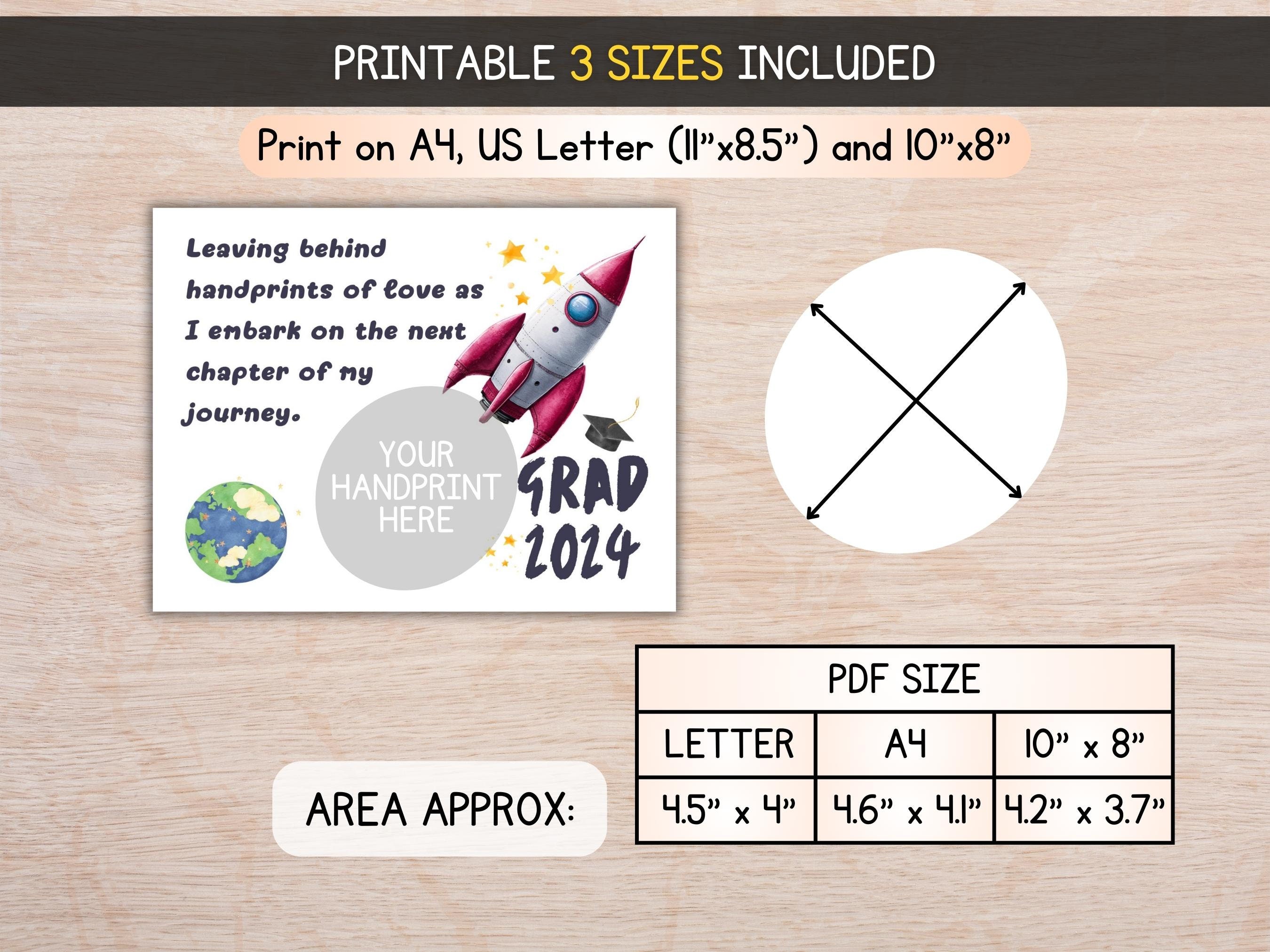 Last Day of Preschool Graduation Handprint Art Kids Diys Craft Activity ...