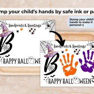 Halloween Handprint Art Kid Fall Handprint Craft Diys Kid Keepsakes ...