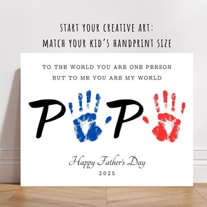 Fathers Day Handprint Craft DIY Toddler Keepsake Fathers Day Handprint ...
