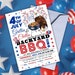 4th of July BBQ Party Invitation Template Canva Editable Fourth of July ...