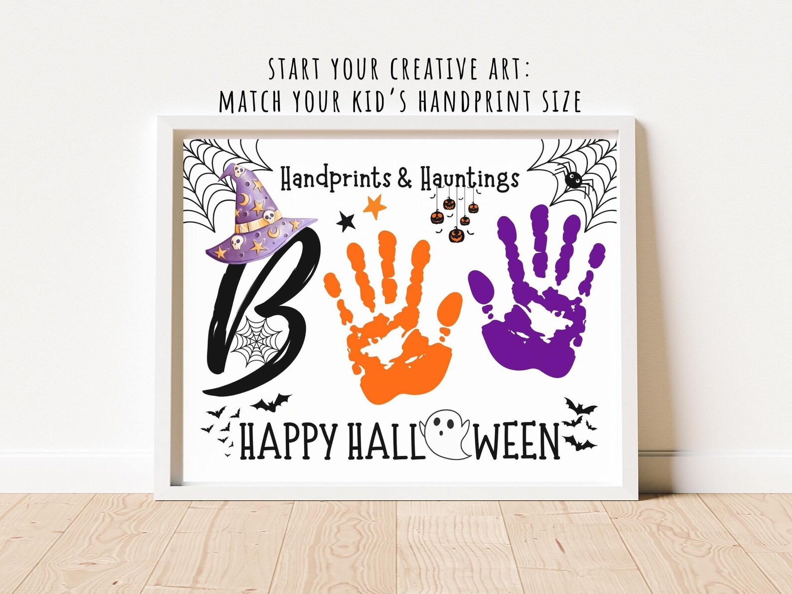 Halloween Handprint Art Kid Fall Handprint Craft Diys Kid Keepsakes ...