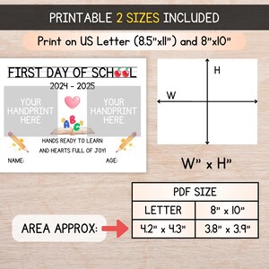 First Day of School Handprint Craft Kid Back to School Craft Diys Kid ...