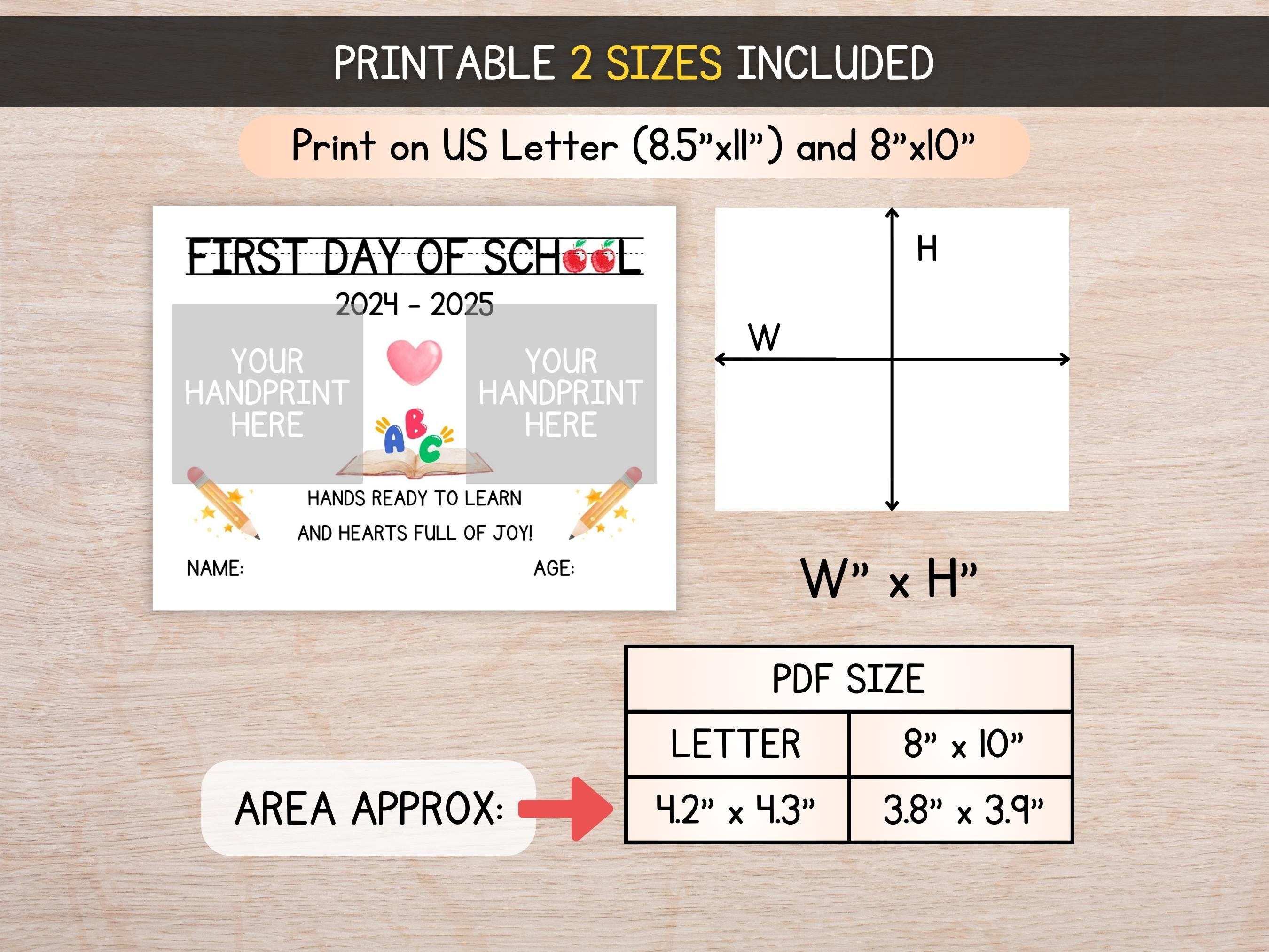 First Day of School Handprint Craft Kid Back to School Craft Diys Kid ...