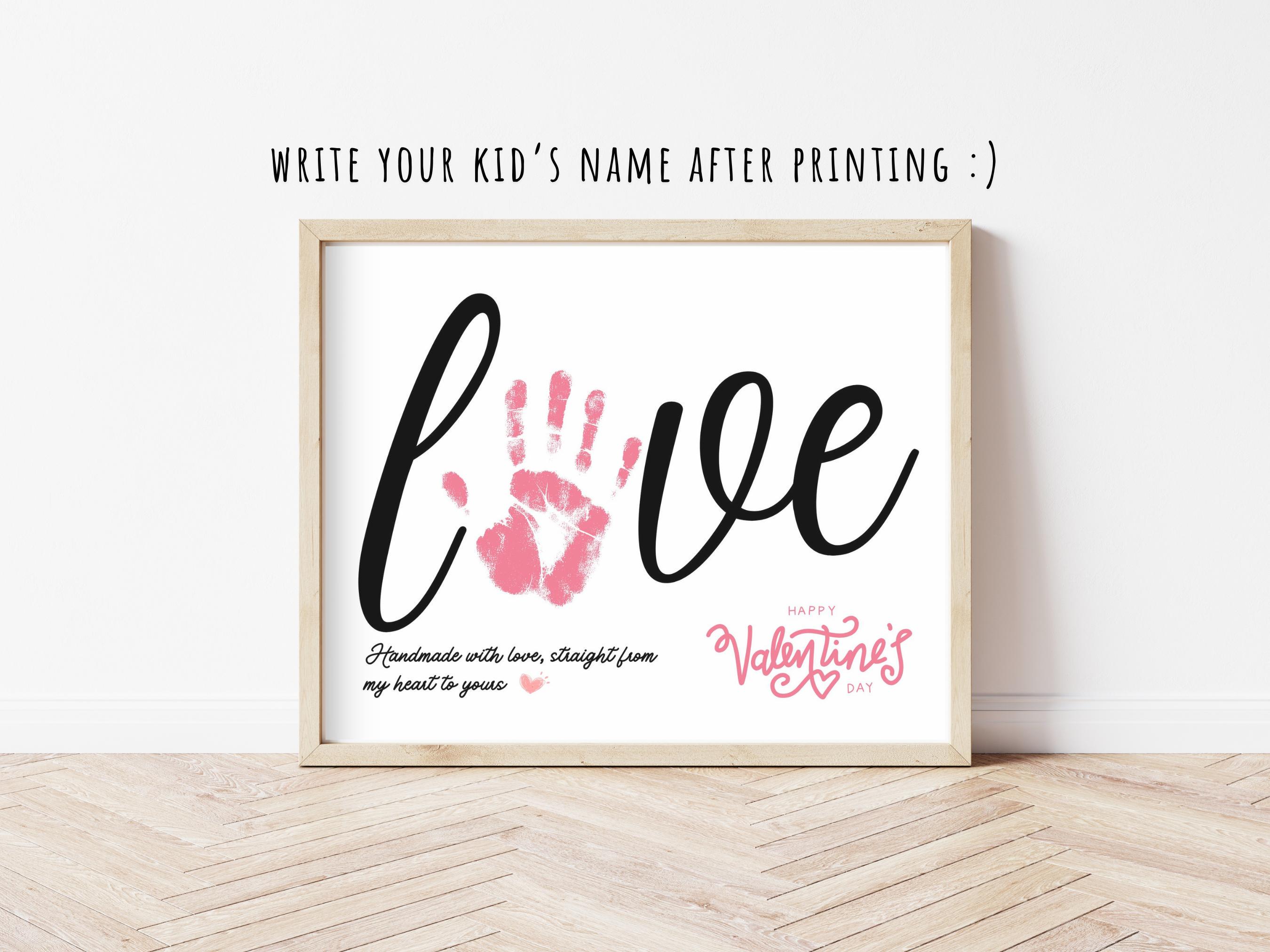 Valentines Day Handprint Craft DIY Toddler Keepsake: Love Handprint Art ...