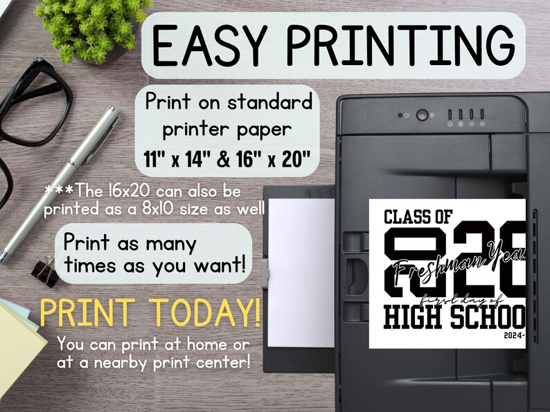 First Day of Freshman Year Sign Printable First Day of High School Sign ...