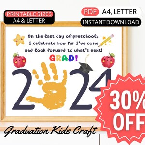 Last Day of Preschool Graduation Handprint Art Kid Diys Craft Activity ...