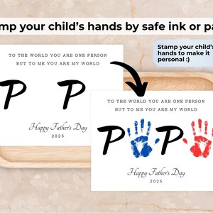 Fathers Day Handprint Craft DIY Toddler Keepsake Fathers Day Handprint ...