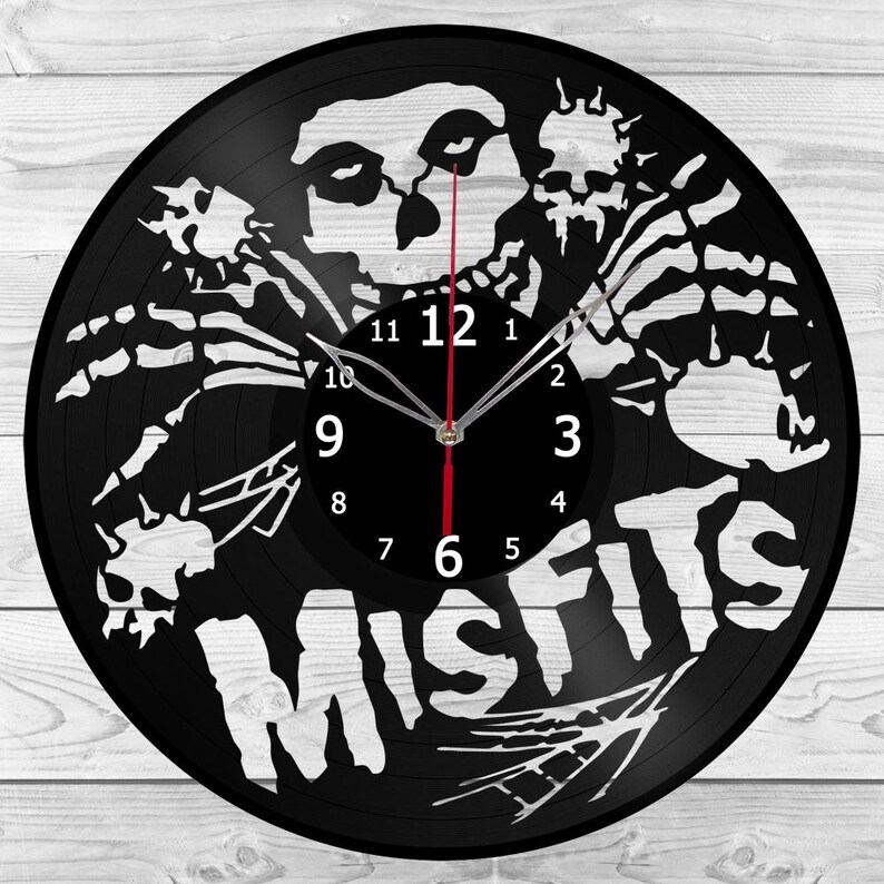 MISFITS Clock With LED Light Wall Art MISFITS Decor Rock Band Wall ...