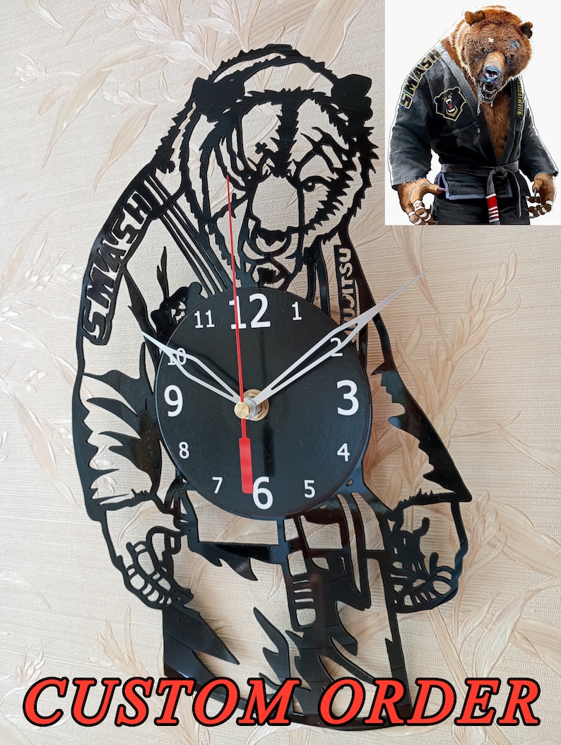 Photographer Clock With LED Light Vinyl Clock Photo Wall Clock Custom ...