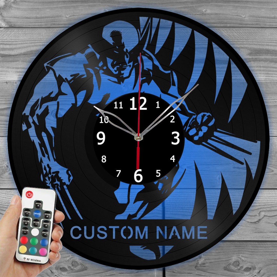 Film Clock With LED Light Vinyl Clock Art Home Decor Wall Clock Custom ...