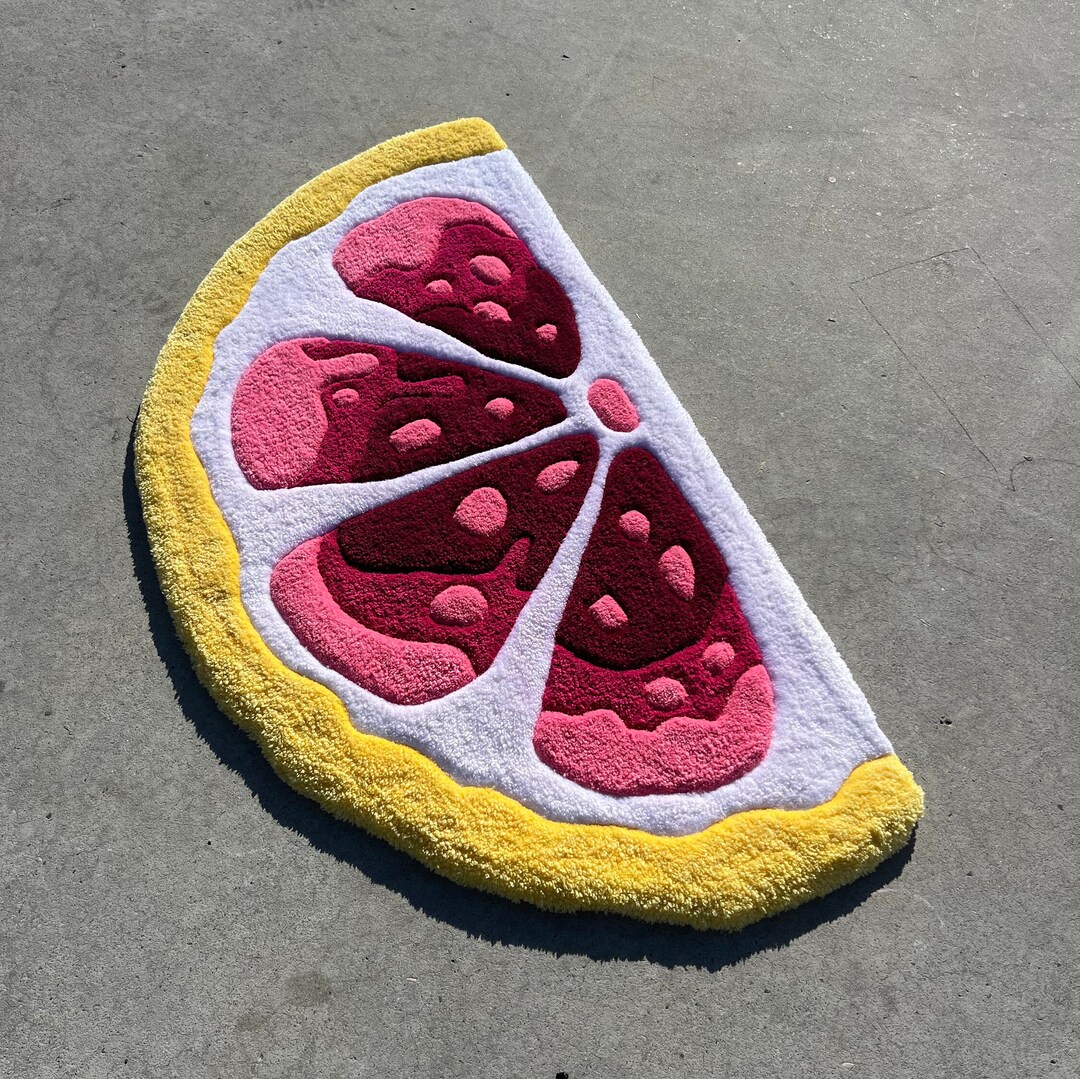 Handmade Custom Lemon Rug - Etsy
