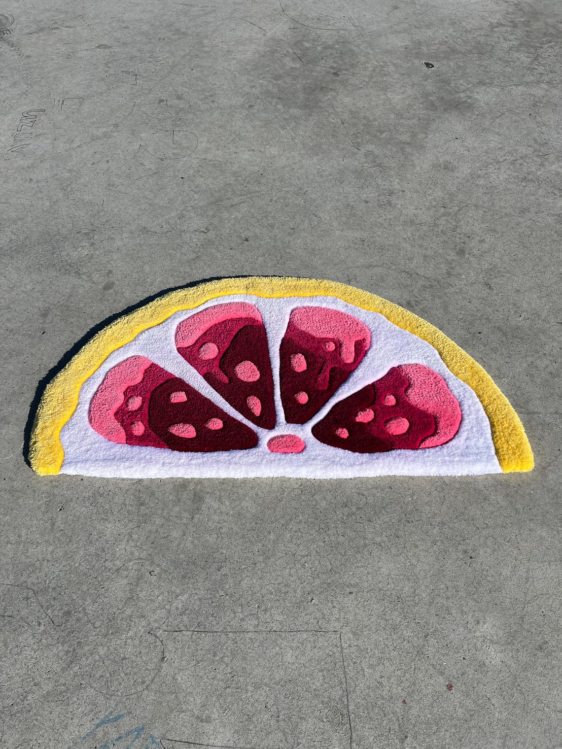 Handmade Custom Lemon Rug - Etsy