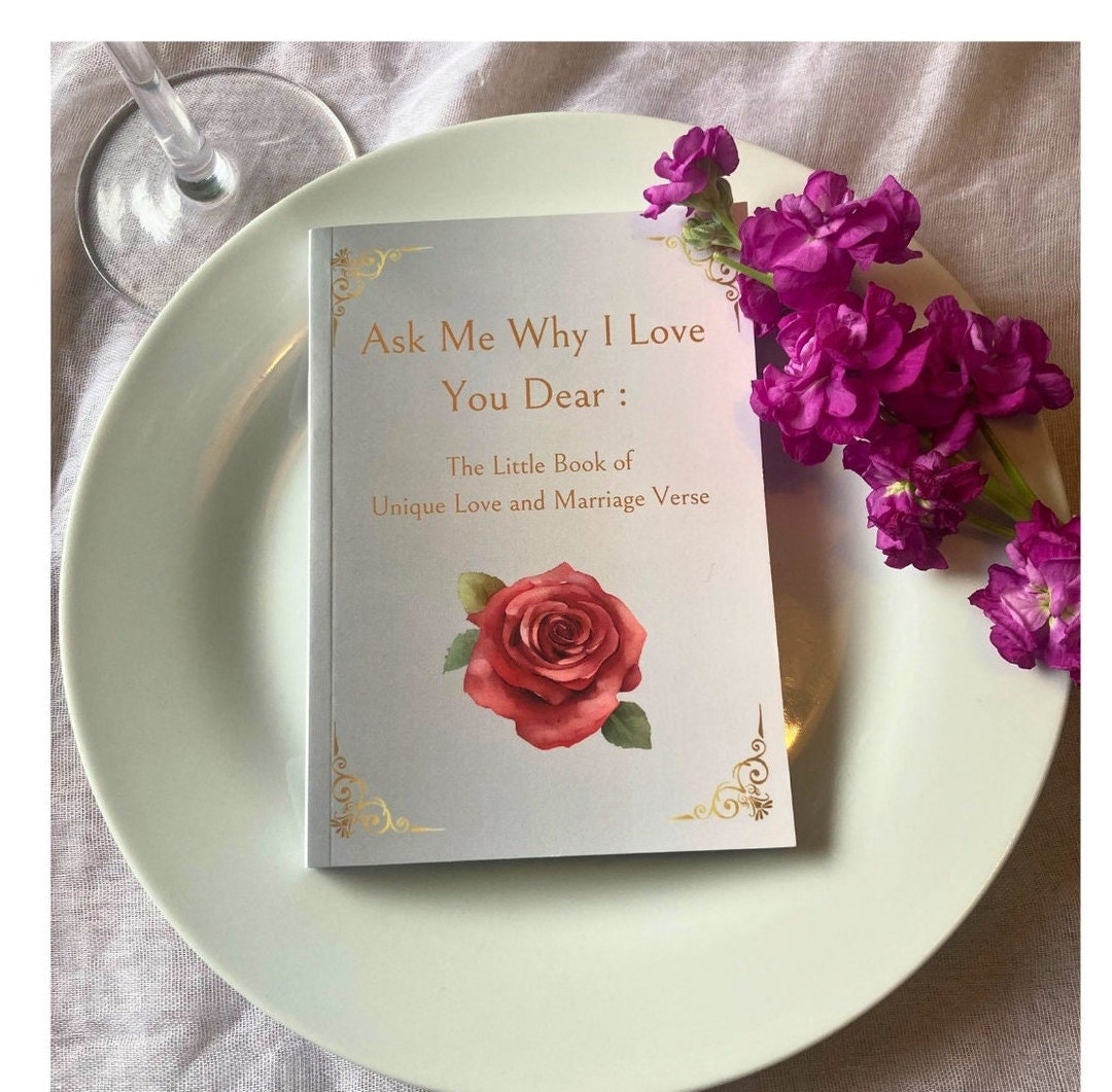 Customisable Unique Romantic Poetry Book Wedding Favours 15-100 PCS - Etsy