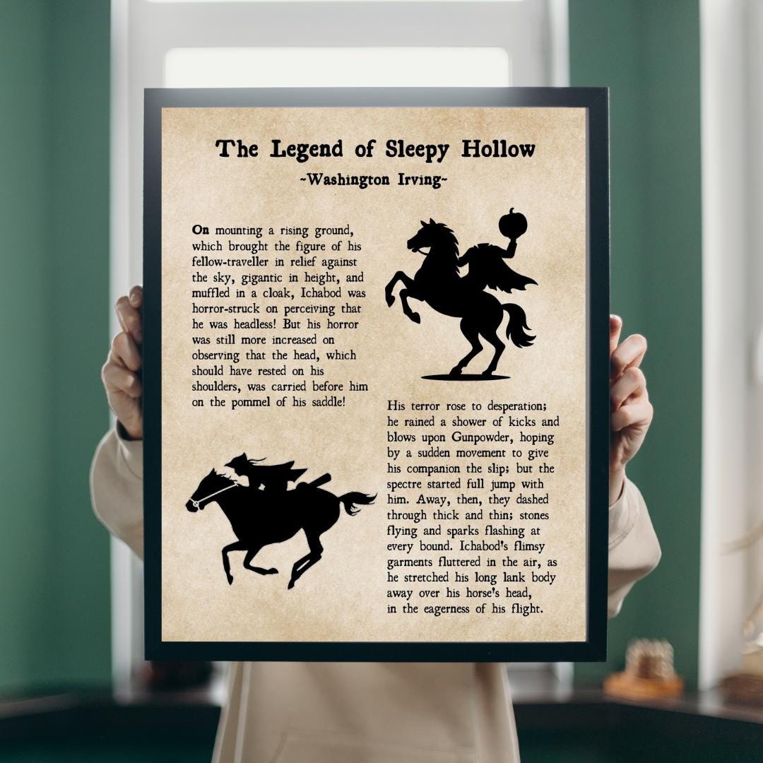 Digital Legend of Sleepy Hollow Poster, Headless Horseman, Washington ...